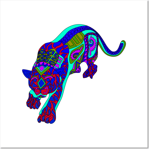 tora the tiger in ecopop totonac pattern art - Tiger - Posters and Art Prints | TeePublic